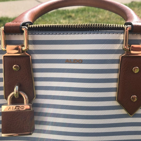 Aldo | Bags | Aldo Blue And White Striped Handbag | Poshmark